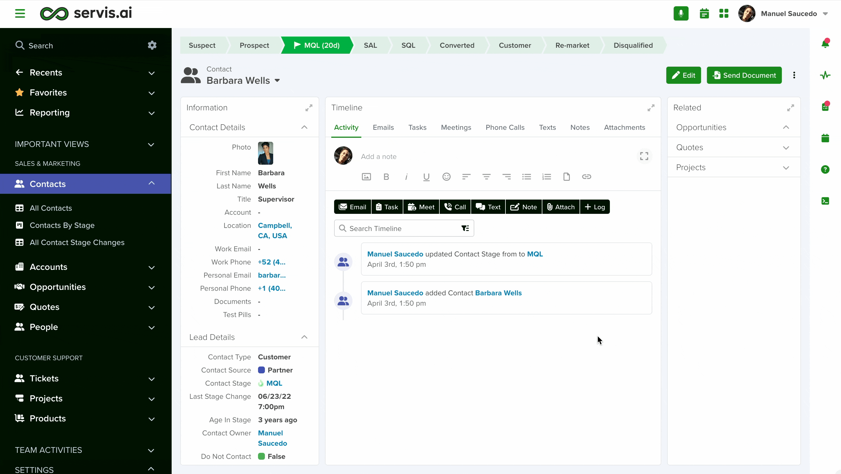 Floating Panels – Servis.ai